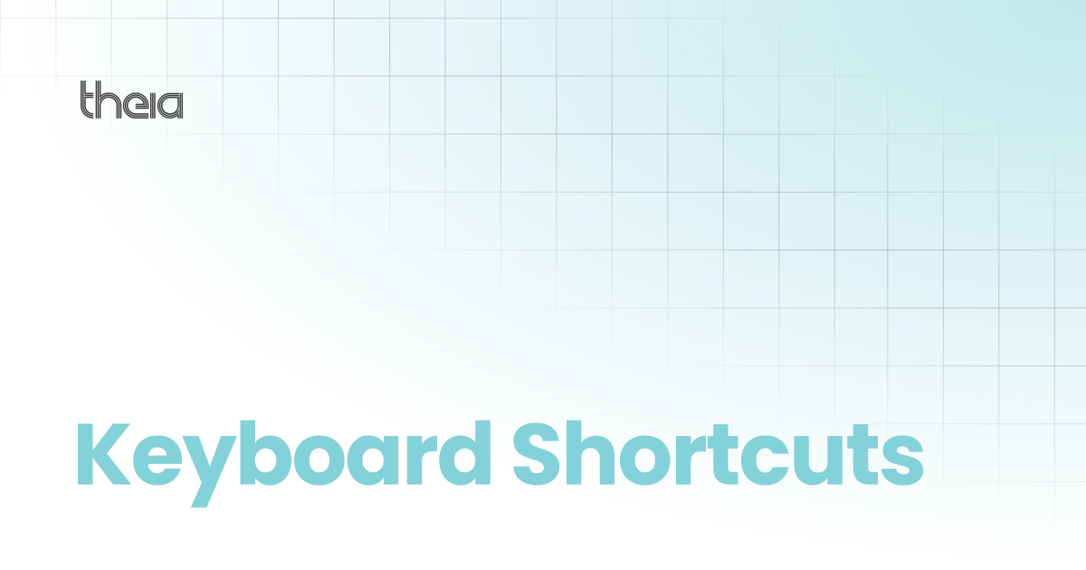 Keyboard Shortcuts | theia docs