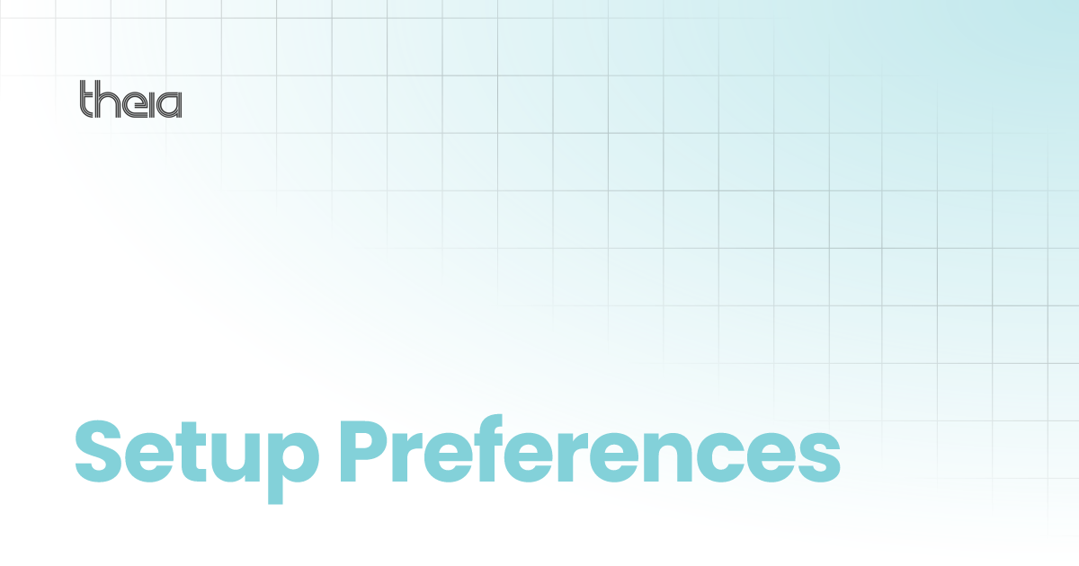 Setup Preferences | theia docs